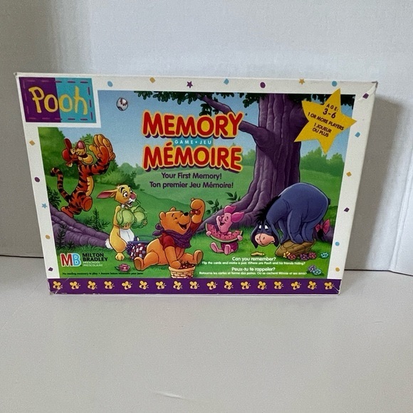 Games | Complete Vintage 1996 Winnie The Pooh Memory Game For Kids By ...